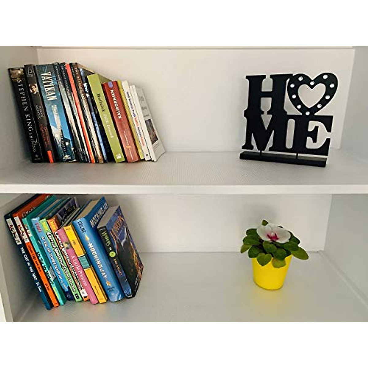 EVALAND 18 INCHES x 33 FEET Non-Slip Shelf Liner, EVA Kitchen Liner, Non-Adhesive Liner, Original Smooth Shelf Liner, Durable Strong Grip Liner, Stain-Proof Shelf, Drawer, Cabinet Liner