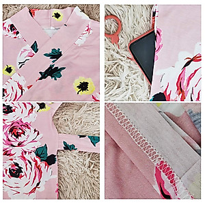 SUFEINI Maternity Robes and Matching Swaddle Blanket Set, Women Mommy Postpartum Robe Hospital Labor and Delivery Gown