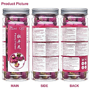 Plant Gift Peony Ball (Paeonia lactiflora) Pink Fragrance Ball Natural Dried Peony Flowers, Herbs Accessories Decorations, Chinese Peony Tea, Peonies Tea 50G/1.76oz