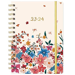 Planner 2023-2024 - 2023-2024 Planner, July 2023 - June 2024, Weekly & Monthly Planner 2023-2024 with Monthly Tabs, 6.4" x 8.5", Inner Pocket, Thick Paper, Colorful Flower