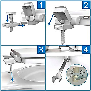 MAYFAIR 1888SLOW 000 NextStep2 Toilet Seat with Built-In Potty Training Seat, Slow-Close, Removable that will Never Loosen, ELONGATED, White