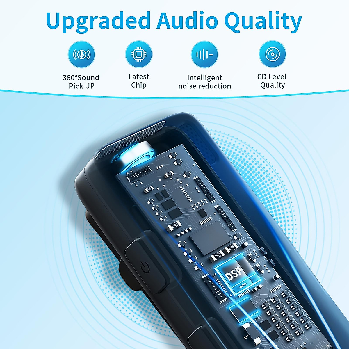 PILSAMAS Mini Wireless Lapel Lavalier Microphone for Android, iPhone 15 Pro Max - 2 Pack, 32H Battery, Noise Canceling - USB C Microphone, Clip On iPhone Microphone for Video Recording, Streaming