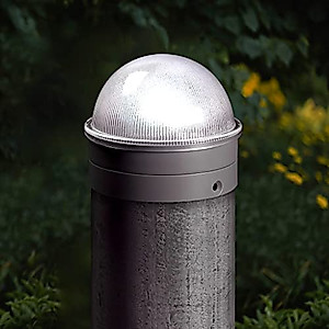 Classy Caps CH2233S Solar Post Cap for Chain Link Fence Post, Silver