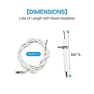 Dtong Grill Igniter Wire kit & Ceramic Electrode Vermont Casting Grill Replacement Parts, Jenn Air Grill Igniter, Ignition Electrode Gas Burner for Uniflame(5-Pack)