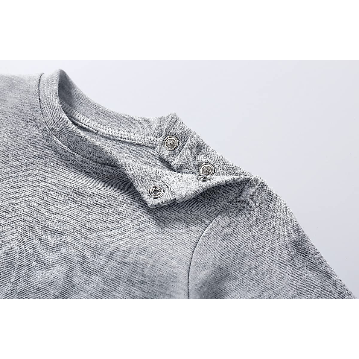 AdaliaFaye Unisex baby and Toddler Boys Girls'Cotton Long Sleeve Basic round neck solid sweatshirt Tee Shirts