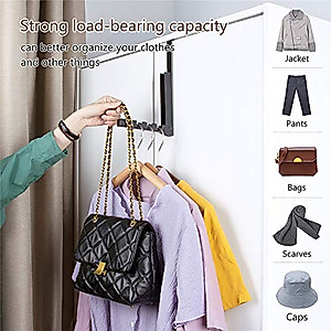 Home Over The Door 4 Hooks - Folding Hanging Coat Rack Organizer