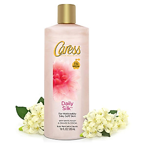 Caress Body Wash for Women, Daily Silk, 18 oz, 4 Count, softening