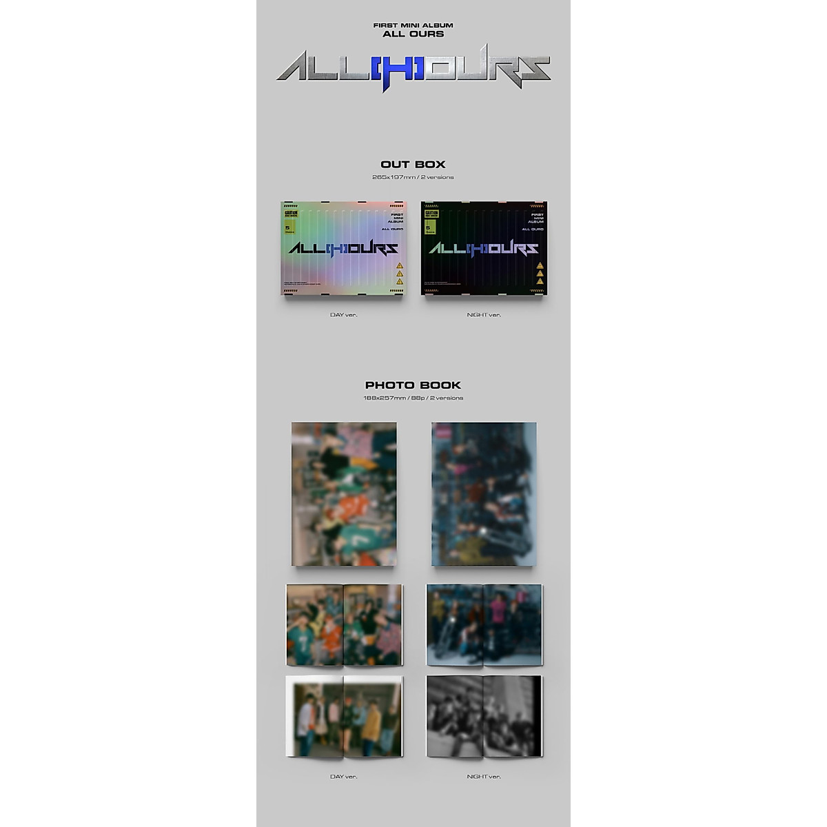 ALL(H) OURS - ALL OURS (1st Mini Album) CD+Folded Poster (2 ver. SET/CD Only, No Poster)