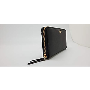 Kate Spade New York Cameron Saffiano Leather Zip Around Large Continental Wallet Black 2019