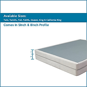 Treaton 8-Inch Easy Wood Box Spring/Foundation With Simple Assembly, Beige, Full XL