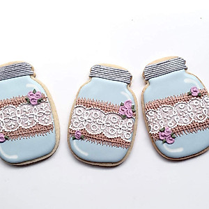 Mason Jar Cookie Cutters 2-Pc. Set Made in USA by Ann Clark, 3.25", 4.5"