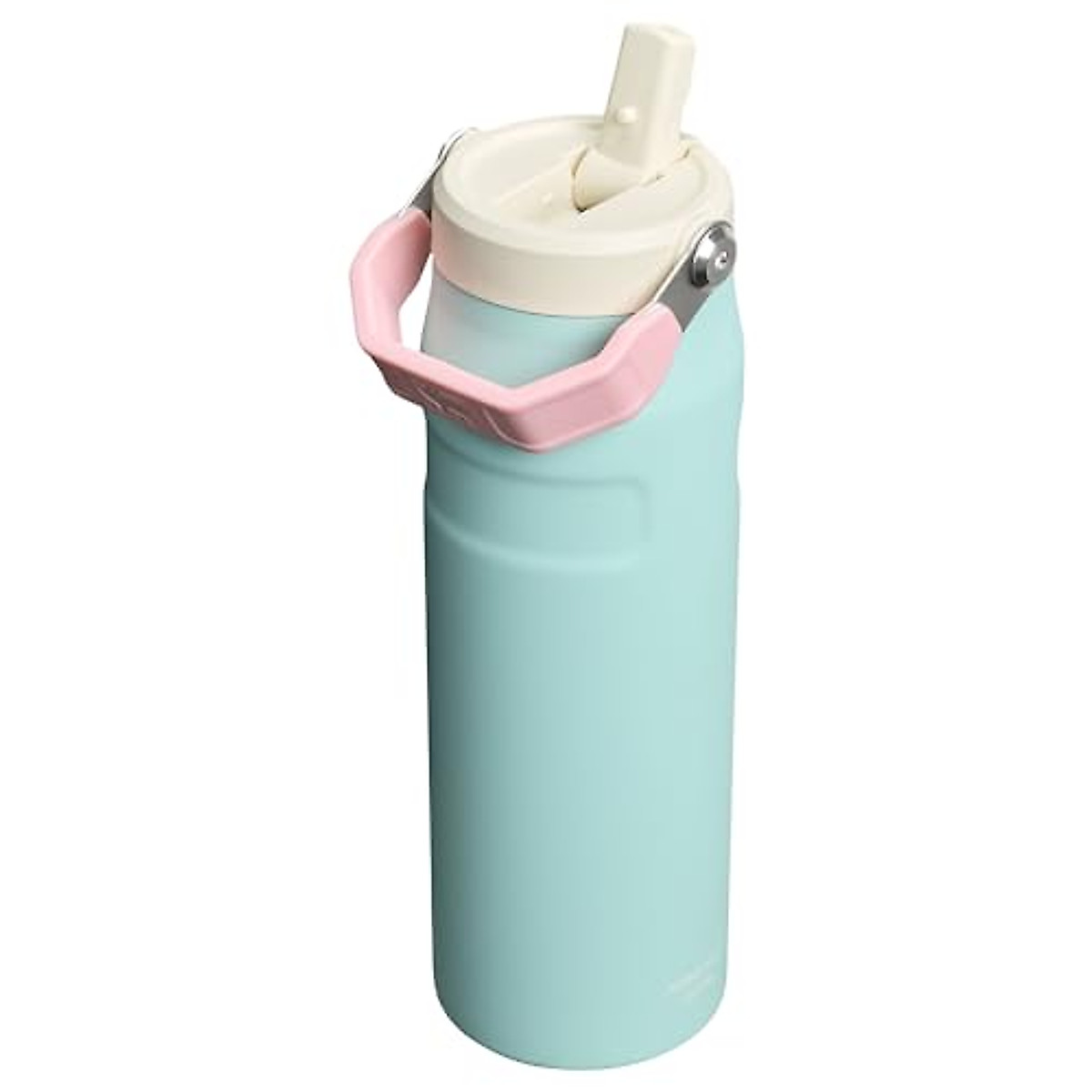 Stanley IceFlow Flip Straw 2.0 Water Bottle 24 oz | Built-In Straw for Travel and Sports | Lightweight and Leak Resistant | Insulated Stainless Steel | BPA-Free | Poolside