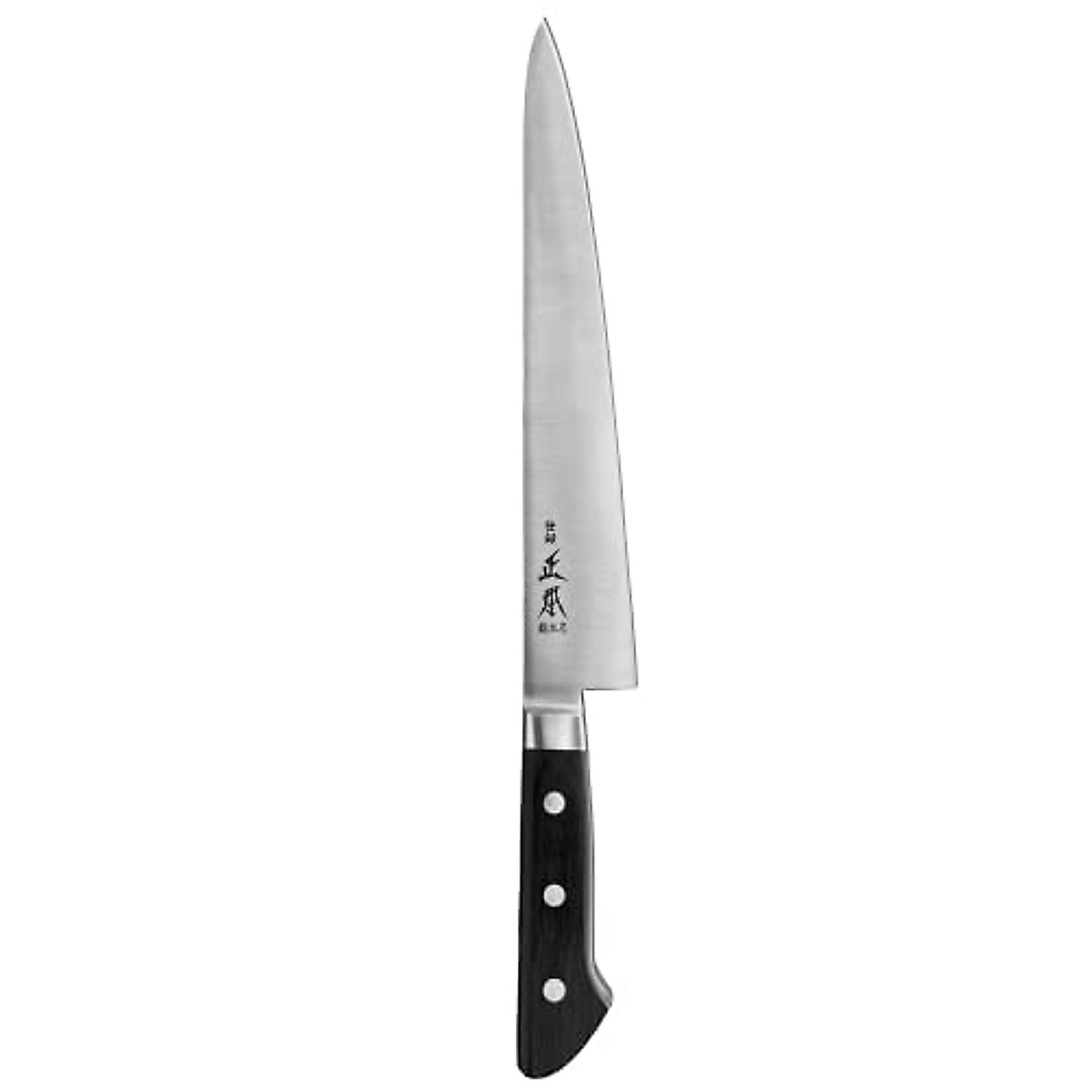 MASAMOTO AT Sujihiki Slicing Knife 10.5" (270mm) Made in JAPAN, Japanese Slicer Knife for Brisket, Meat, Sashimi, Sushi, Sharp Japanese Stainless Steel Blade, Full Tang Pakkawood Handle, Black