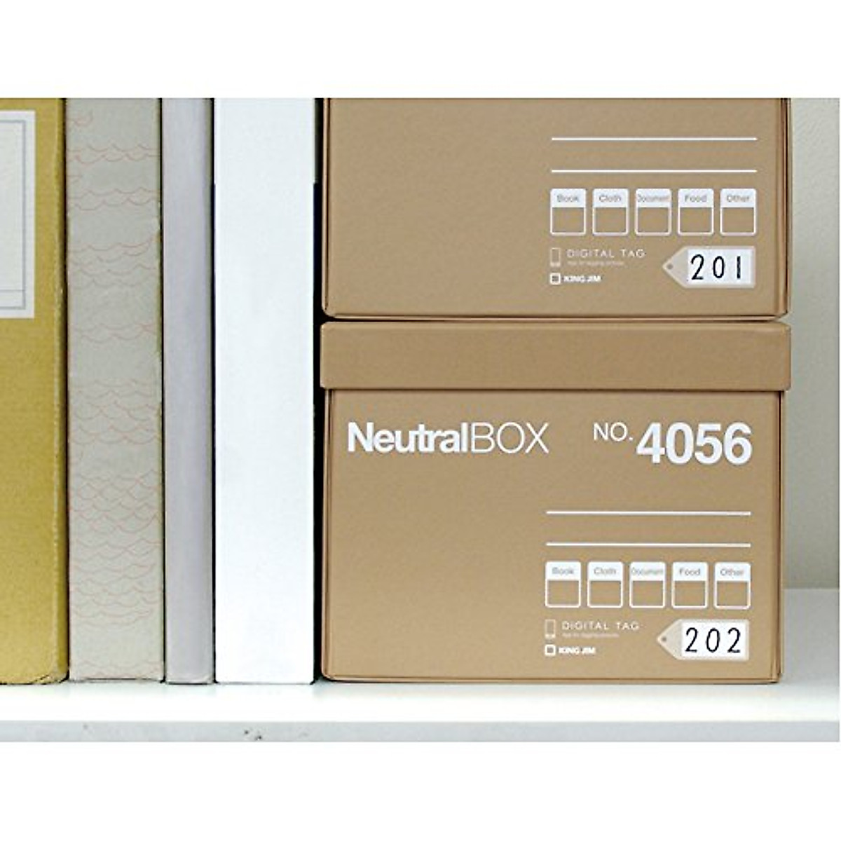 キングジム(Kingjim) King Jim 4058 Cure Storage Box, Storage Box, Neutral Box, XL, Gray