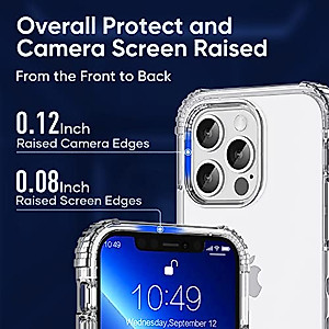 KEVKEEK Compatible with iPhone 13 Pro Max Case, Clear Case for iPhone 13 Pro Max Cover, [Anti-Yellowing] [Military Drop Protection] [Shock-Absorbing Corners] [Scratch Resistant]-Cyrstal Clear
