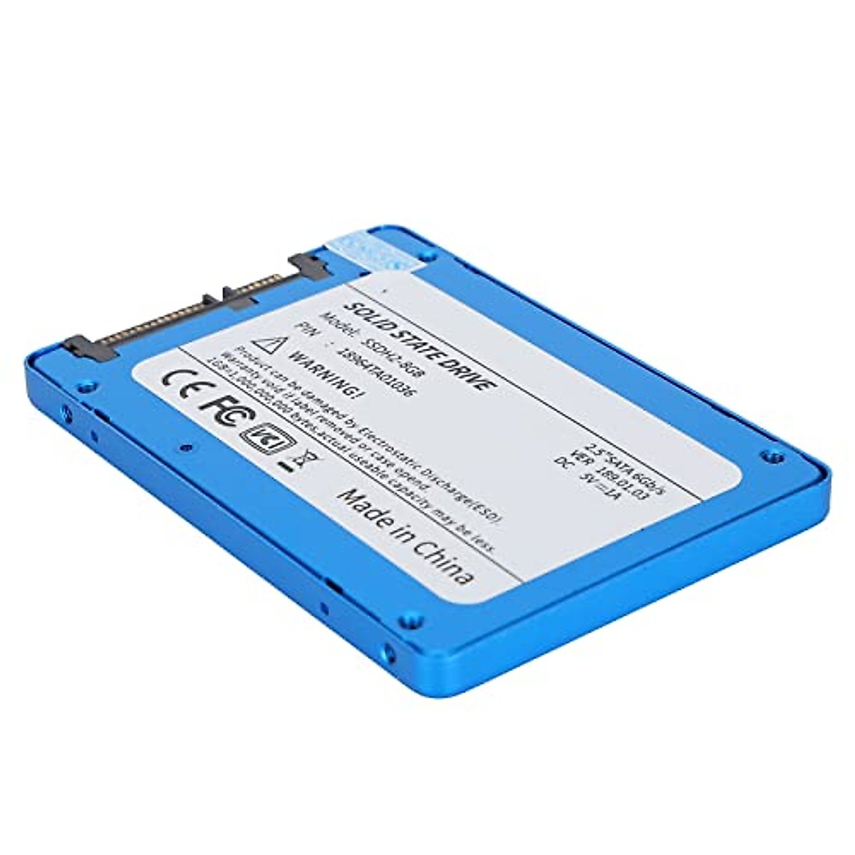 Garsentx Hsthe Sea SSD Automatic Recognition Intelligent Error Correction Blue Metal 2.5‑inch Hard Drive for Storing Data for OS X/Linux/Windows XP/Win/7/8/10 (8GB)