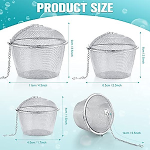 Ultrasonic Cleaner Baskets Ultrasonic Cleaning Solution Ultrasonic Parts Cleaner Jewelry Steam Cleaner Basket Cleaning Small Holder with Lock and Hook Stainless Steel (3 Pieces,1.7, 2.5, 4.3 Inch)
