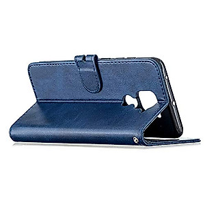 Asdsinfor Compatible with Xiaomi Redmi Note 9 Case Stylish PU Leather Durable Wallet Case Credit Cards Slot with Stand for Shockproof Flip Magnetic Compatible with Xiaomi Redmi 10X 4G Blue HXPU