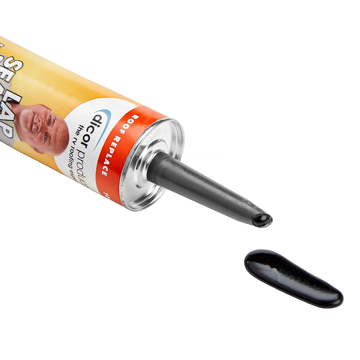 Dicor 501LSB-1 HAPS-Free Self-Leveling Lap Sealant for horizontal surfaces - 10.3 Oz, Black, Secure, Ideal for RV Roofing, Maintenance, Repair, Appliance Application