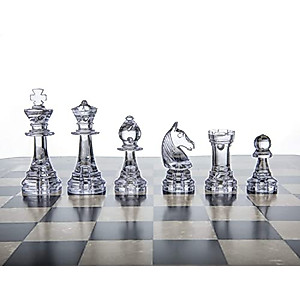 Chess and games shop Muba Amber 6EF Handmade Wooden Chess Set 21 Inch Board with Chessmen- Storage Box to Store All The Pieces