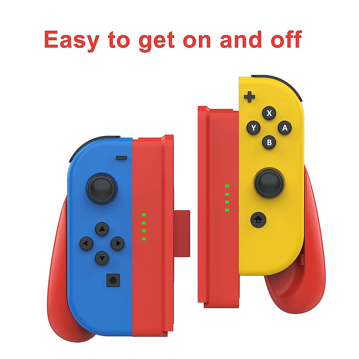 Switch Joycons Detchable Grip Compatible with Nintendo Switch/Switch OLED JoyCons Controllers,Nintendo switch accessories-Red