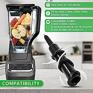 Replacement Ninja Blender Blade, Ninja Blender Replacement Parts Fit for Ninja 72 oz Pitcher, Ninja Replacement Blades Compatible with Ninja Kitchen System 1100W Pitcher BL660C BL740 BL642 BL500C