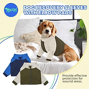 MIGOHI Dog Suit for Surgery Recovery,Dog Recovery Sleeve Front Leg,Recovery Suit for Male and Female,Dog Sleeve to Prevent Licking,Dog Leg Sleeve Medium Size Dog,Army-Green,M