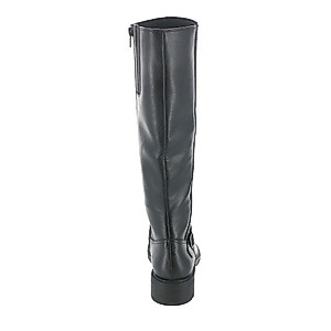 Clarks Women's Hearth Rae Wide Shaft Knee High Boot, Black Leather, 7