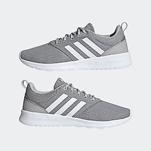 adidas Women's QT Racer 2.0 Running Shoe, Grey/White/Grey, 9