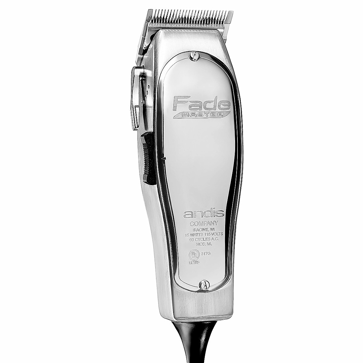 Andis Professional Fade Master Hair Clipper with Adjustable Fade Blade with a Andis Master Dual Magnet 5-Comb Set with a BeauWis Blade Brush