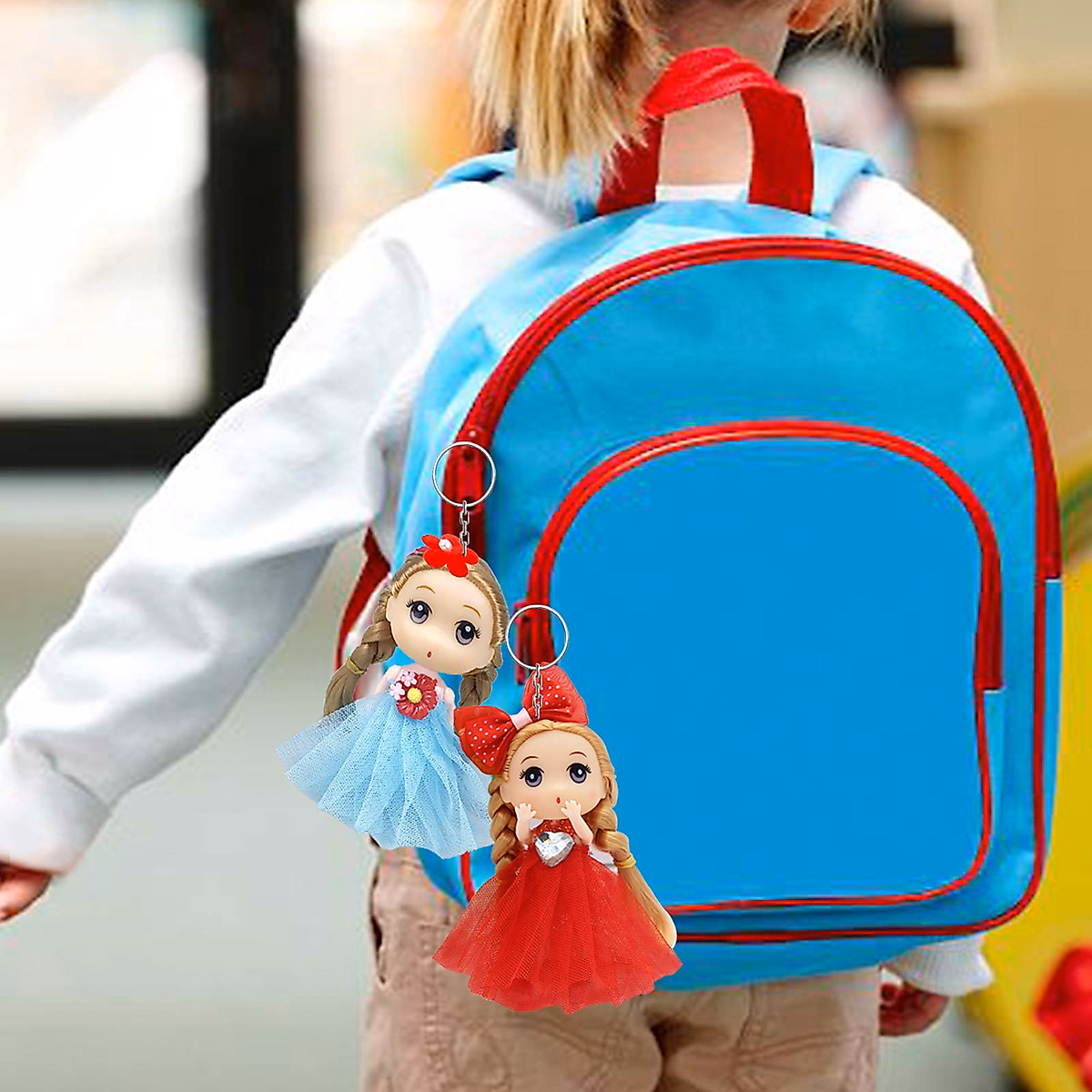 JIABNUKKN Easter Basket Stuffers Eggs Filled 6 Pack Large Eggs with Cute Dolls Inside, Easter Gifts Colorful Easter Egg Stuffers for Toddlers Kids EasterToys