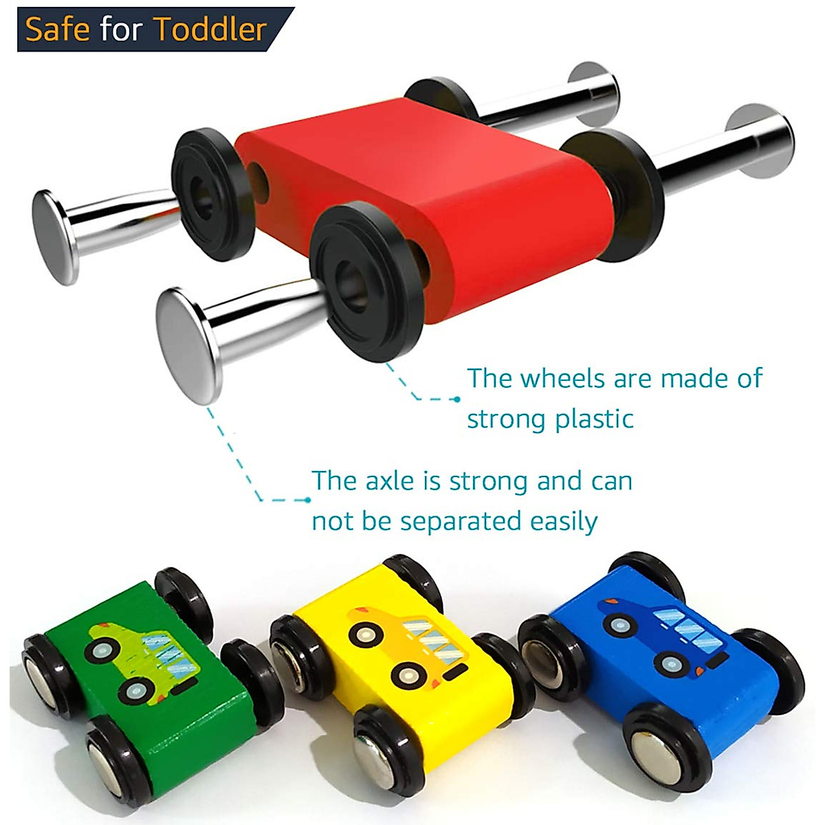 GeekHouse Wooden Race Track Car with 4 Mini Cars, Ramp Racer Toy for Toddlers, Preschool Educational Gifts for 3+ Year Old Kids, Boys, and Girls