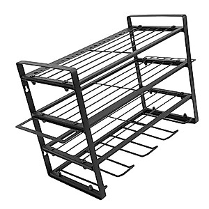 Ymiko Power Tool Organizer Heavy Duty 4 Layer Wall Mount Garage Drill Storage Metal Stand