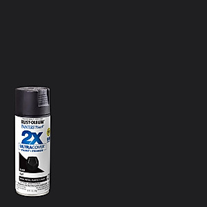 Rust-Oleum 249127 Painter's Touch 2X Ultra Cover, 12 Oz, Flat Black