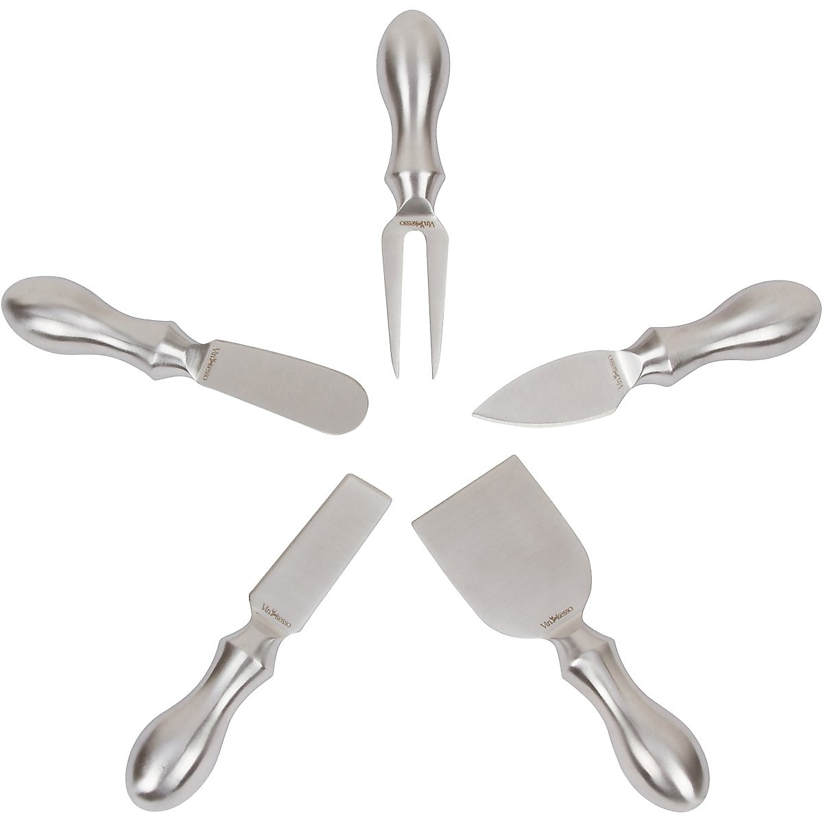 Premium 5-piece Cheese Knives Set Collection - Serve, Cut, Slice, Shave, and Spread Hard and Soft Cheese, Gift Ready Charcuterie Board Accessories, Gift for Any Occasion