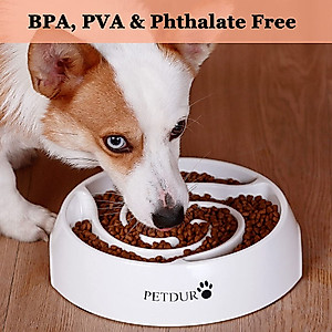 PETDURO Slow Feeder Dog Bowls for Large Dogs 4 Cups - Heavy Duty Dog Food Bowls for Medium Sized Dog - Maze Puzzle Slow Feeding Dog Bowl Accessories Stuff to Slow Down Eating for Fast Eaters