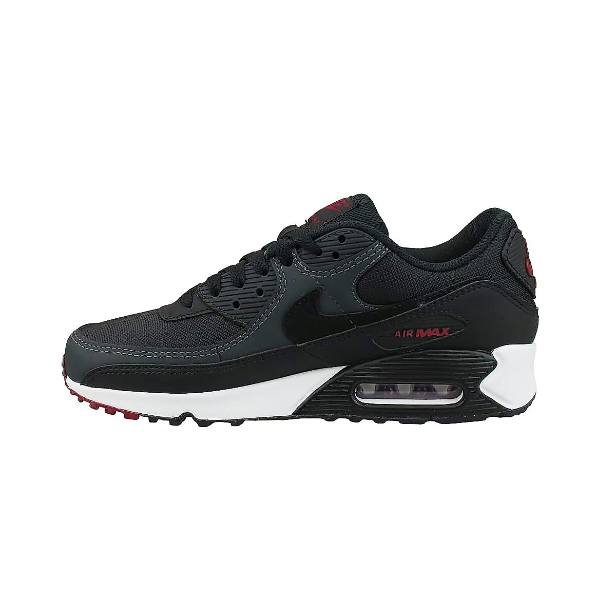 Nike mens Air Max 90, Anthracite/Black-team Red, 12.5 Women/11 Men