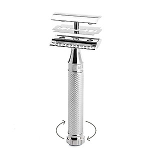 MÜHLE TRADITIONAL Twist Safety Razor (Closed Comb) | Perfect for Everyday Use | Barbershop Quality Close Smooth Shave | Luxury Razor for Men