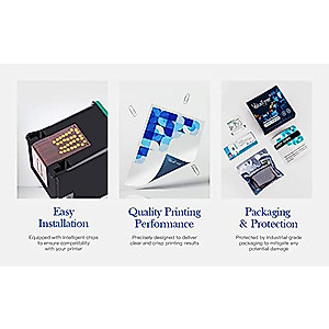 Valuetoner Remanufactured Ink Cartridges Replacement for HP 94 & HP 95 C9354BN C8765WN C8766WN for Officejet 150 100 H470 9800 7310 7210, Deskjet 460, PSC 1610 Printer (1 Black, 1 Tri-Color, 2 Pack)