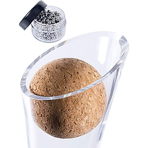 Plaisir de la Cave Wine Decanter Cork Stopper & Stainless Steel Cleaning Beads Accessories