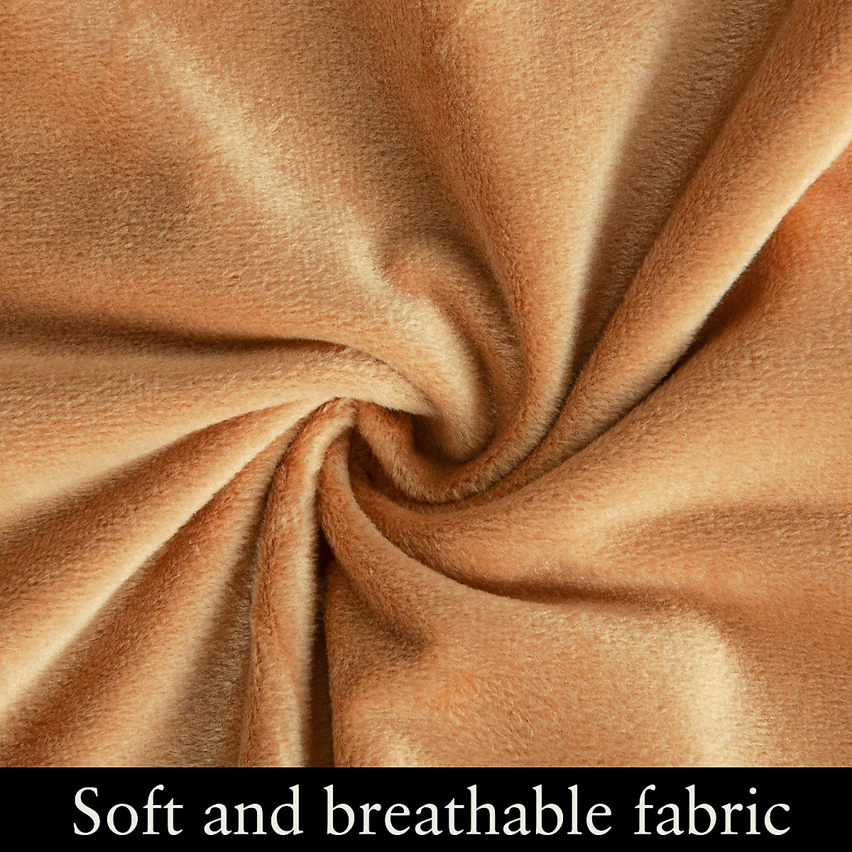 FLXXIE 2 Pack Standard Zipped Velvet Pillowcases, Soft and Cozy Solid Decorative Pillow Cases with Hidden Zipper for Bedroom, Sofa, Couch, 20x26 Inches, Camel