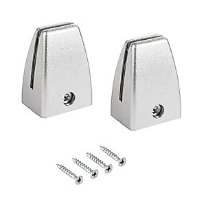 Aluminum Desk Partition Clamp for 1/8" to 1" Thick Panels (Pack of 2)