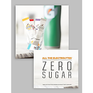 Gatorade Zero Thirst Quencher Powder Packets, Orange, 0.10 oz Individual Packets 40 Count