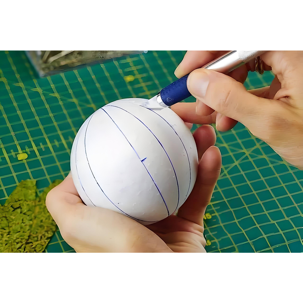 Crafare 40pc 3 Inch Craft Foam Balls Smooth for Holiday DIY Crafts Making and School Projects Decorations