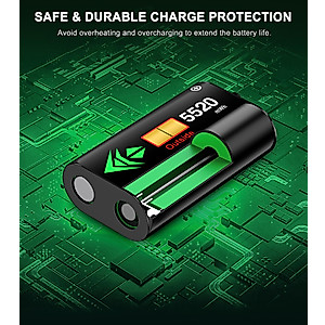 NinABXY Controller Rechargeable Battery Pack - 2X5520mWH Xbox Battery Pack for Xbox One/Series X/S,Xbox One S/X/Elite, Xbox Controller Battery Pack with 4 Battery Covers,Without Base
