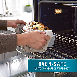 Calphalon Nonstick Bakeware Set, 6-Piece Set Includes Cookie Sheet, Cake, Brownie, Loaf, and Muffin Pans, Dishwasher Safe, Silver