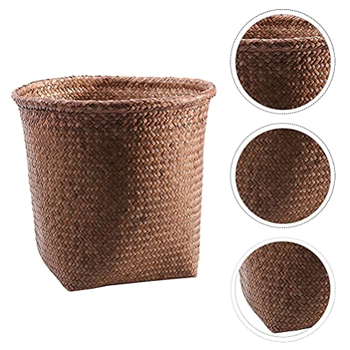 SAFIGLE s Small Trash Can Wastebasket Trash Container Woven Waste Basket Trash Bin for Home, Office, Bathroom, Kitchen, Dorms, Under Desk, 26/28/33CM Tiny Trash Can Desk Accessories