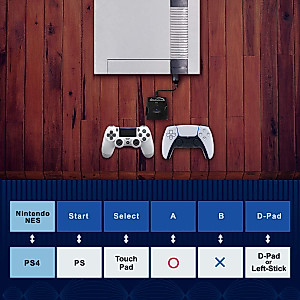 Intec Gaming NES Converter- Support PS5/PS4, Xbox One, Switch Pro Wire-Less Controller Play Retro Console, Consoles Adapter for Famicom FC Console (Not Compatible with Xbox Series X/S Controller)