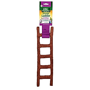 Wild Harvest Chewable Ladder for Birds, Chewable Exercise Toy, Made with Alfalfa and Honey Flavors