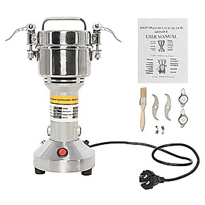 YaeMarine 150g Grain Mill Grinder High Speed Electric Stainless Steel Grinder Spice Herb Cereals Corn Flour Powder Machine (Capacity, 150g)